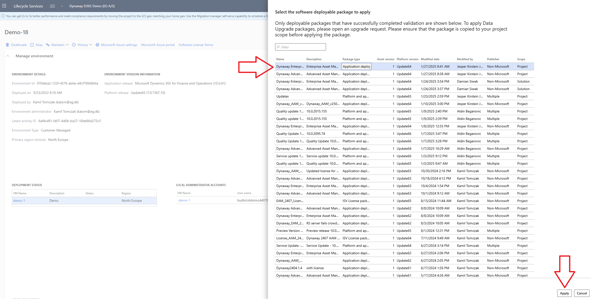 Dynaway AM D365 F&O Update (Step 1)
